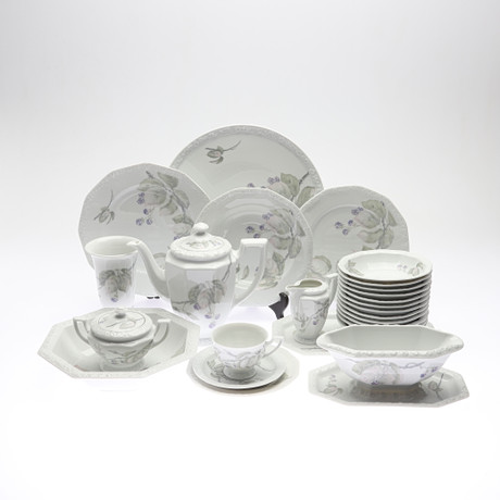 FOOD & COFFEE SET, 86 pieces, porcelain, “Classic Rose/Maria Blackberry ...