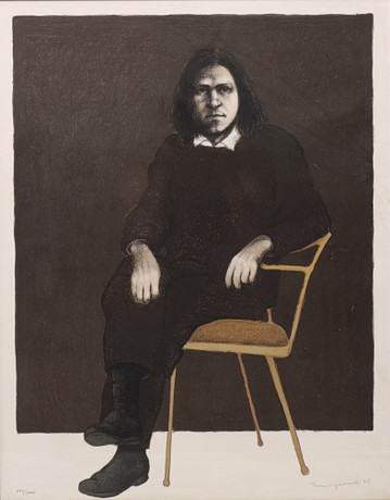 KURT TRAMPEDACH (1943 - 2013). Self-portrait, lithography in color ...