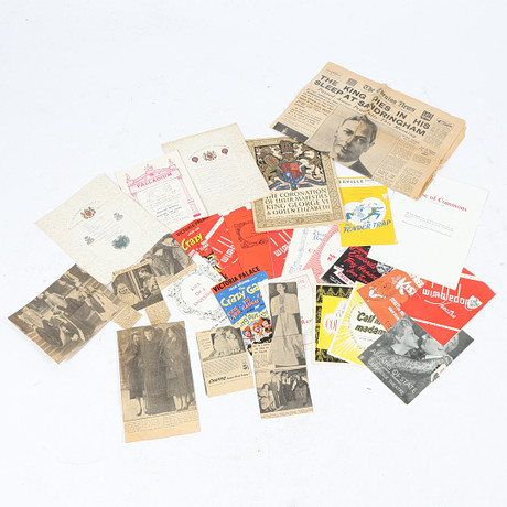A COLLECTION OF EPHEMERA. Books, Maps & Manuscripts - Other - Auctionet