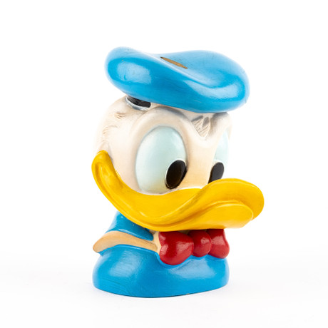 WALT DISNEY, a plastic “Donald Duck” piggy bank, 20th century. Toys ...