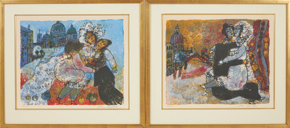 THEO TOBIASSE, 2 colour lithographs, signed and numbered 102/150. Art ...