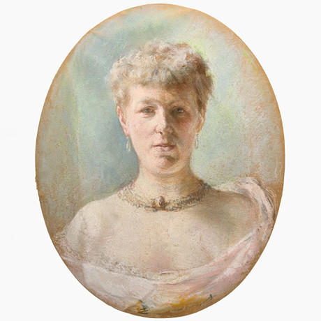 ALF WALLANDER. Portrait depicting Doctor Matilda Hjort, faint signature ...
