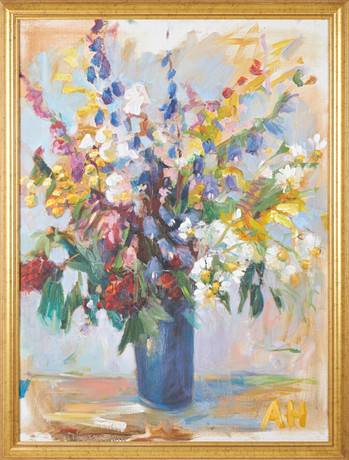 ANDERS HULTMAN (1953). Blomsterstilleben, nr II, olja på duk ...