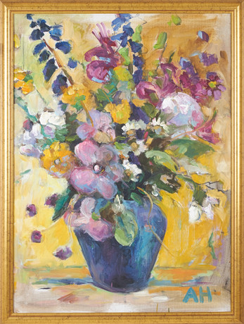 ANDERS HULTMAN (1953). Blomsterstilleben, nr IV, olja på duk ...