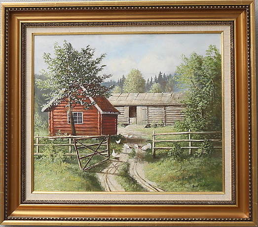 ARVID ANDERSSON. Farmhouse. Oil on canvas, signed. Art - Paintings - Auctionet