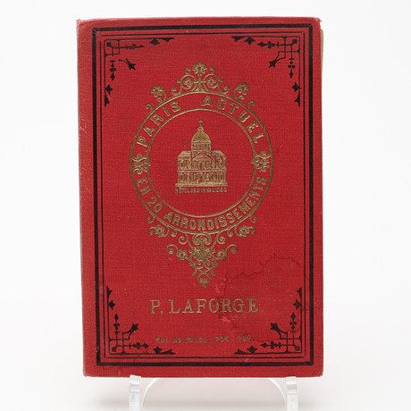 PARIS. COLORED MAP OF PARIS 1885 - PLAN DE PARIS ACTUEL + A BOOKLET ...