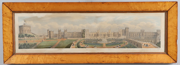 ENGLISH SCHOOL, CIRCA 1840. A PANORAMIC VIEW OF WINDSOR CASTLE. Art ...