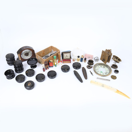 A COLLECTION OF CLOCK AND WATCH PARTS. Clocks & Watches - Other clocks ...