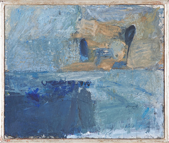 KARL GRANQUIST (FINLAND/SVERIGE, 1921-1994). "Havsvik i svag bris, olja ...