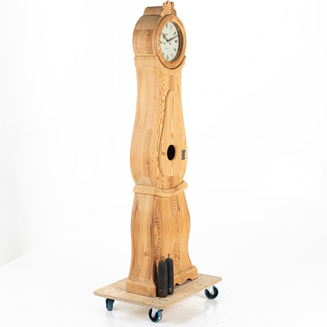 A pine floor clock, Älvdalen, Dalarna, second half of the 20th century ...