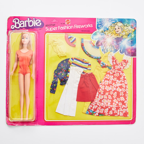 BARBIE AND HER SUPER FASHION FIREWORKS, #9805 Blonde Long Hair with ...