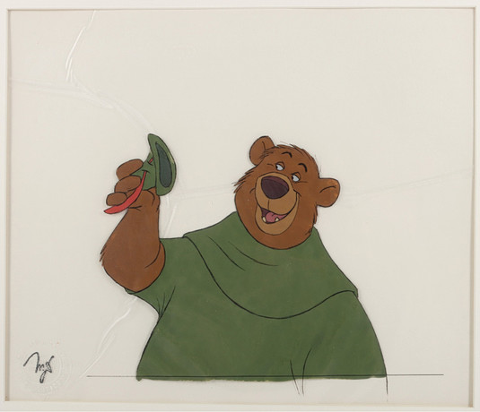 DISNEY ROBIN HOOD LITTLE JOHN PRODUCTION CEL, Original from 1973 with ...