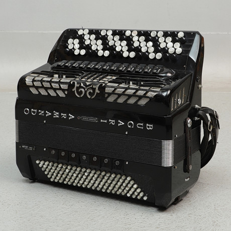 Accordion, button, Bugari Armando, “Artist”, amplifier socket, Italy ...