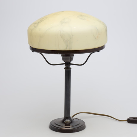 BORDSLAMPA, strindbergmodell, metall samt glas, Gamla Stans ...