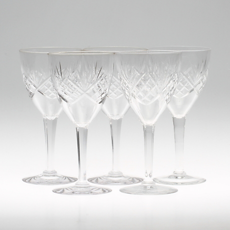 WINE GLASS, 5 pcs, "Helga", Sweden, early 20th century. Glass ...