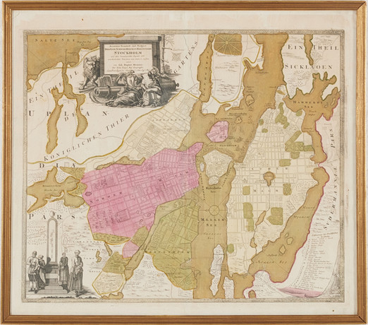 HOMANN'S MAP OF STOCKHOLM, ca 1730. Books, Maps & Manuscripts - Maps ...