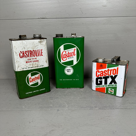CASTROL, 3-piece oil cans, England, second half of the 20th century ...