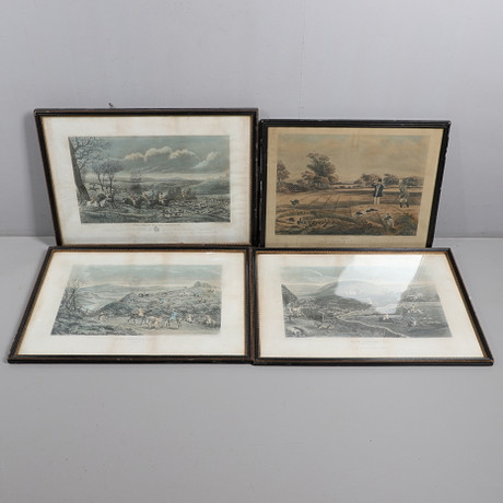 AFTER WALTER PARRY HODGES (1860-1945). HARE HUNTING, plates 1 & 2. Art ...