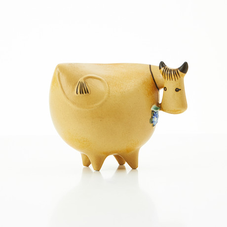 LISA LARSON. Figurine, Cow, “Stora Zoo”, stoneware, Gustavsberg ...