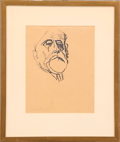 LILLY SILFVERLING. TAVLA, teckning krita, signerad och daterad ...