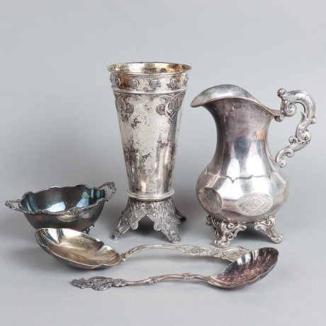 VARIOUS SILVER, 18th/20th century. Silver & Metals - Silver - Auctionet