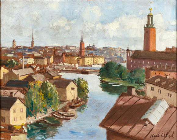 KARL ABEL ANDERSON (Sweden, 1891-?): Stockholm view, signed K. Abel ...