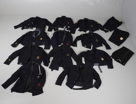 AN INTERESTING COLLECTION OF CIVIL DEFENCE UNIFORM JACKETS WITH A ...