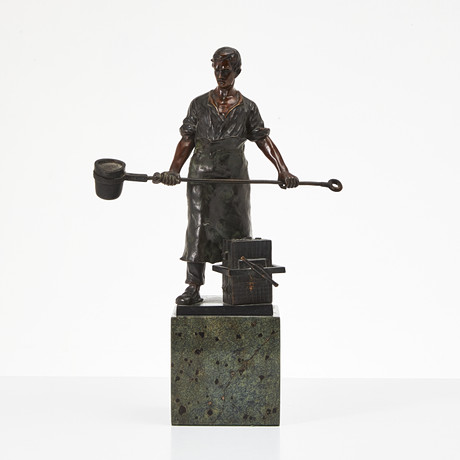 ALBERT WERNER-SCHWARZBURG (1857-1911). “Der Kunstgießer”, art the ...