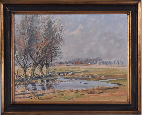 KARL LUNDBORG. Oil on panel. Art - Paintings - Auctionet