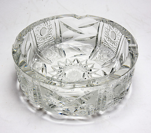 TWO CRYSTAL ASH CUPS, glass crystal. Miscellaneous - Miscellaneous ...