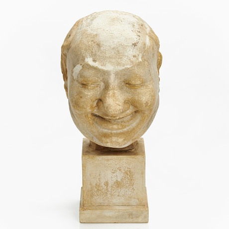 SCULPTURE BUST. “Laughing Fool”, based on a 17th-century Italian model ...