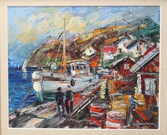 ALF JOHANSSON. Oil on canvas, signed. Art - Paintings - Auctionet