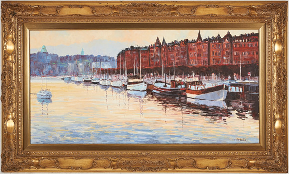 ISTVAN BOGNAR (BUDAPEST 1938-2021 STOCKHOLM). Motif towards Strandvägen ...