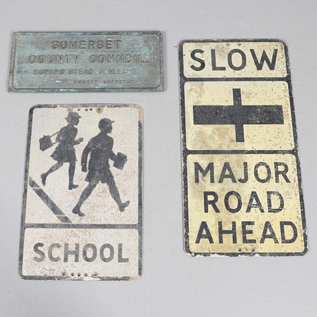 VINTAGE METAL WARNING SIGNS & SOMERSET COUNCIL. Miscellaneous ...