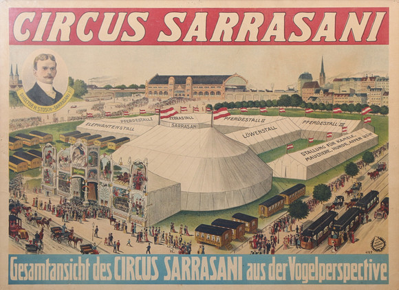 ADOLPH FRIEDLÄNDER. Lithography. Circus Sarrasani, overview map. Art ...