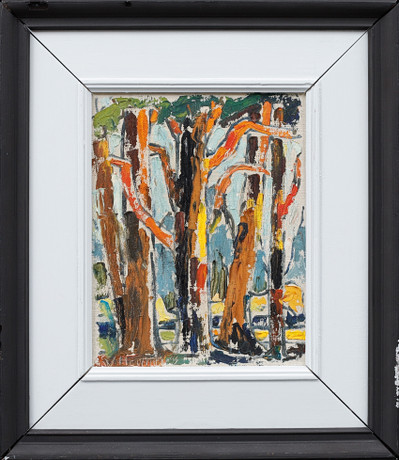 WILHELM HENNING. Träd, olja på duk, signerad. Konst - Måleri - Auctionet