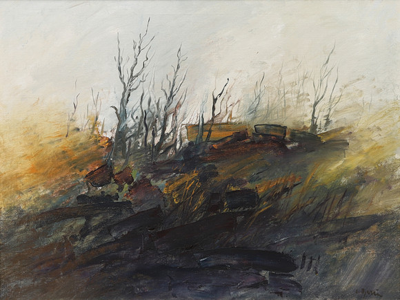 EKE BJERÉN. KALA TRÄD, signerad. Konst - Måleri - Auctionet