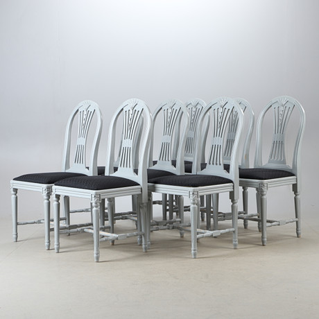 STOLAR, 8 stycken, "Axet", gustaviansk stil. Möbler - Fåtöljer & Stolar ...