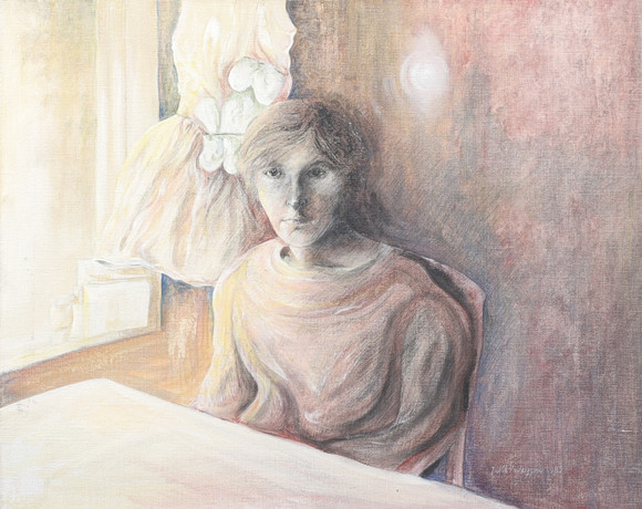 OIDENTIFIERAD KONSTNÄR. Portrait, oil on canvas, signed Ingrid Andersson, dated 1983. Art ...