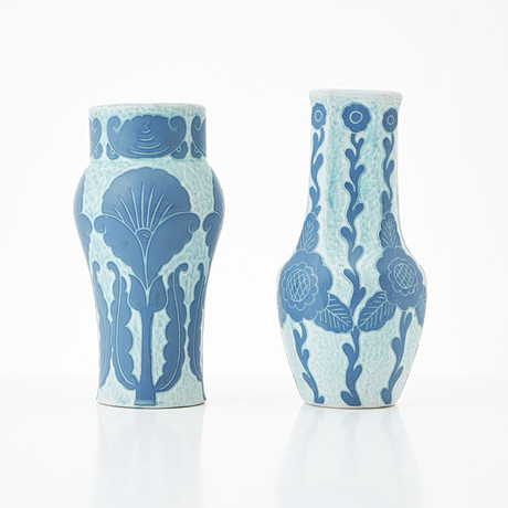 JOSEF EKBERG, two 'Sgraffito' vases, Gustavsberg, 1921-22. Ceramics ...