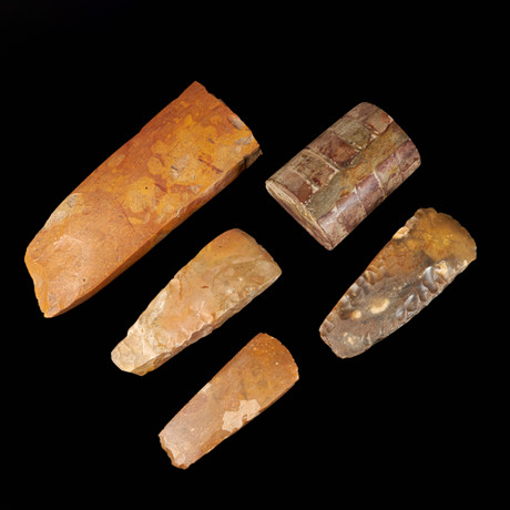 STONE AXES and FOSSILS, 5 dlr, stone axes from the Early Stone Age, c ...
