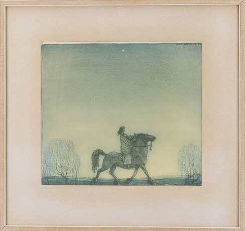 JOHN BAUER. After. Offset print, signed and dated in print 1914. Art ...