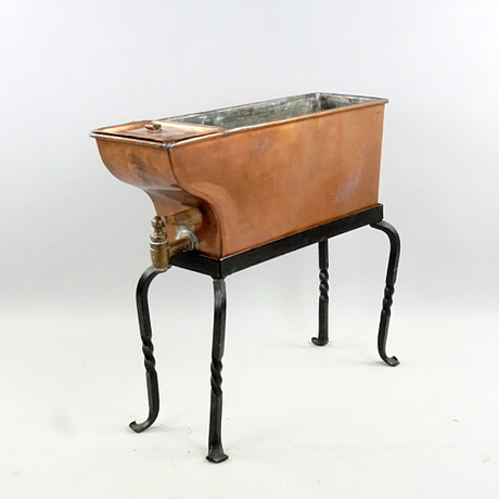 WATER TANK with stand, copper/forging. Silver & Metals - Pewter, Brass ...