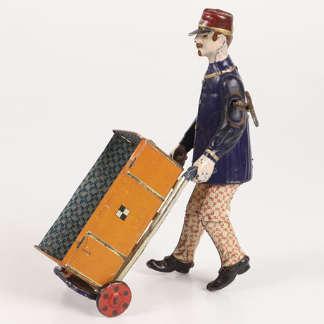 A toy, “Adam”, mechanical of lithographed sheet metal, Lehmann, Germany ...