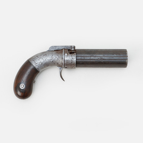 SLAG LOCK REVOLVER, so called pepperbox, Allen & Thurber. Weapons ...