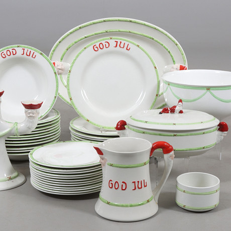 JULSERVIS, 42 delar, porslin, "God Jul", Gustavsberg. Keramik & Porslin - Serviser - Auctionet