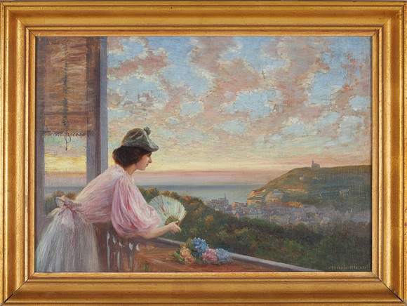 FRANÇOIS MARIUS BORREL 1886-1920 ELLER SENARE). Utsikt över staden ...