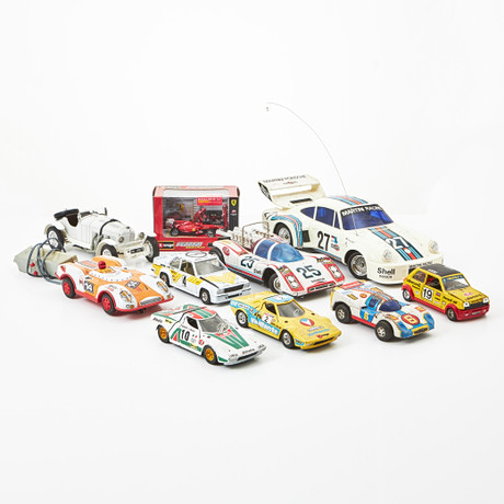 A set of 10 Burago racing cars, second half of the 20th century ...