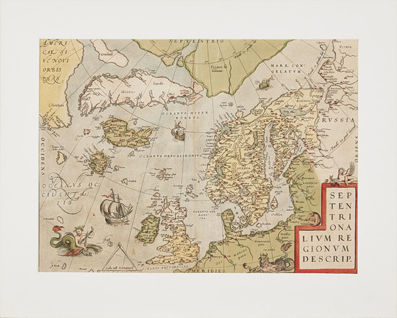 FAMOUS MAP OF SCANDINAVIA BY ORTELIUS, ca 1570. Böcker, Kartor ...
