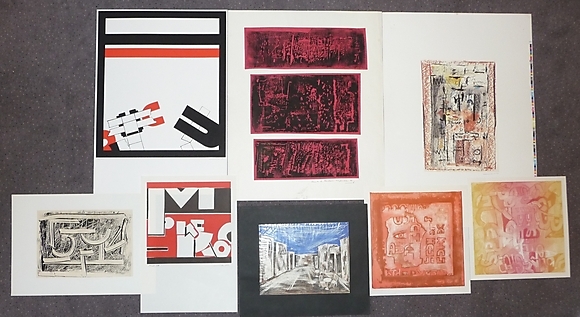 MIKE ROSE, small selection of works. Art - Engravings & Prints - Auctionet